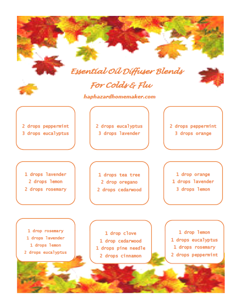 Essential Oil Diffuser Blends for Colds & Flu – Haphazard Homemaker