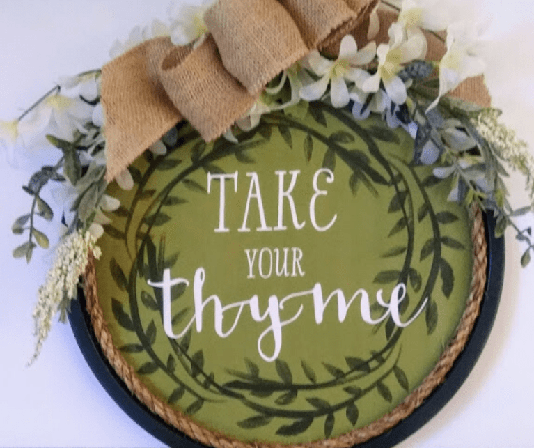 Dollar Tree Pizza Pan Sign – Haphazard Homemaker